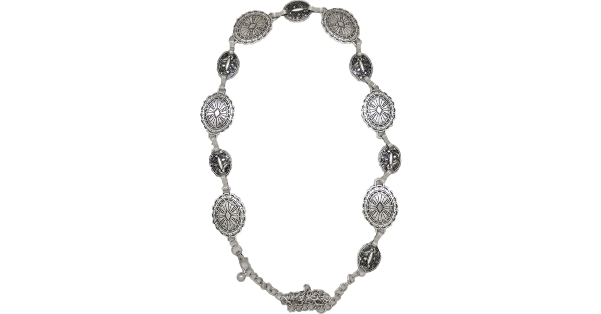 Sunburst Radial Aesthetic Chain Belt | Accessories | Silver | Handmade ...