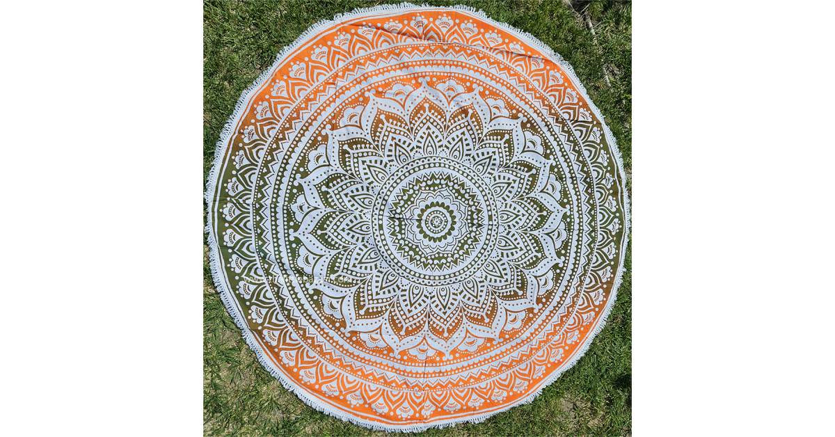 Calm Couture Hippie Wall Tapestry Picnic Throw | Accessories | Orange ...