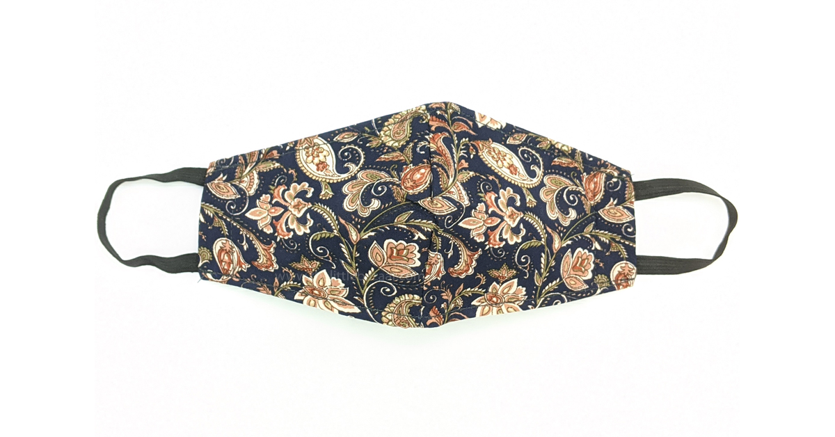 Sale:$3.99 Floral Deep Blue Paisley Designer Face Mask | Accessories ...