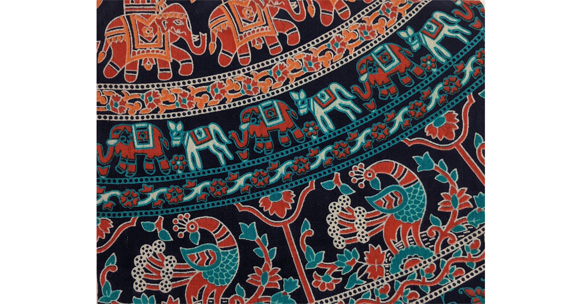 Handmade Elephant and Animals Print Tapestry Full | Accessories ...