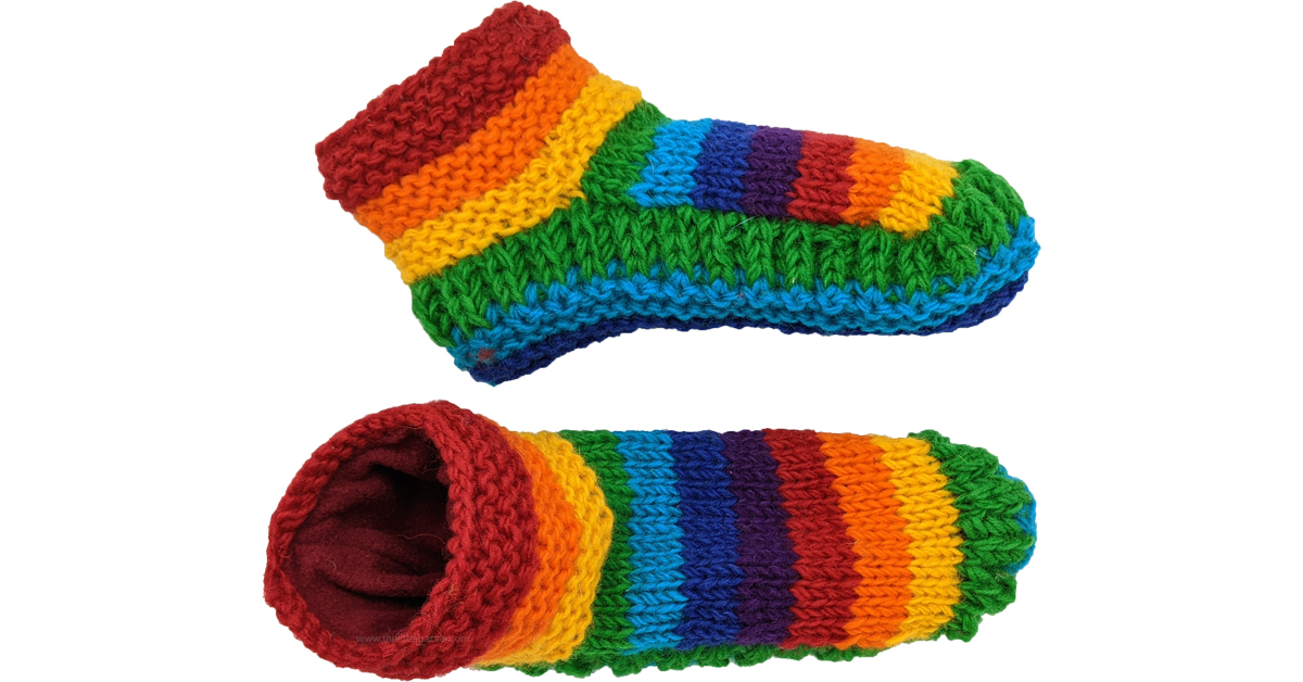 Rainbow Colored Wool Sock Booties Cuties | Accessories | Multicoloured ...