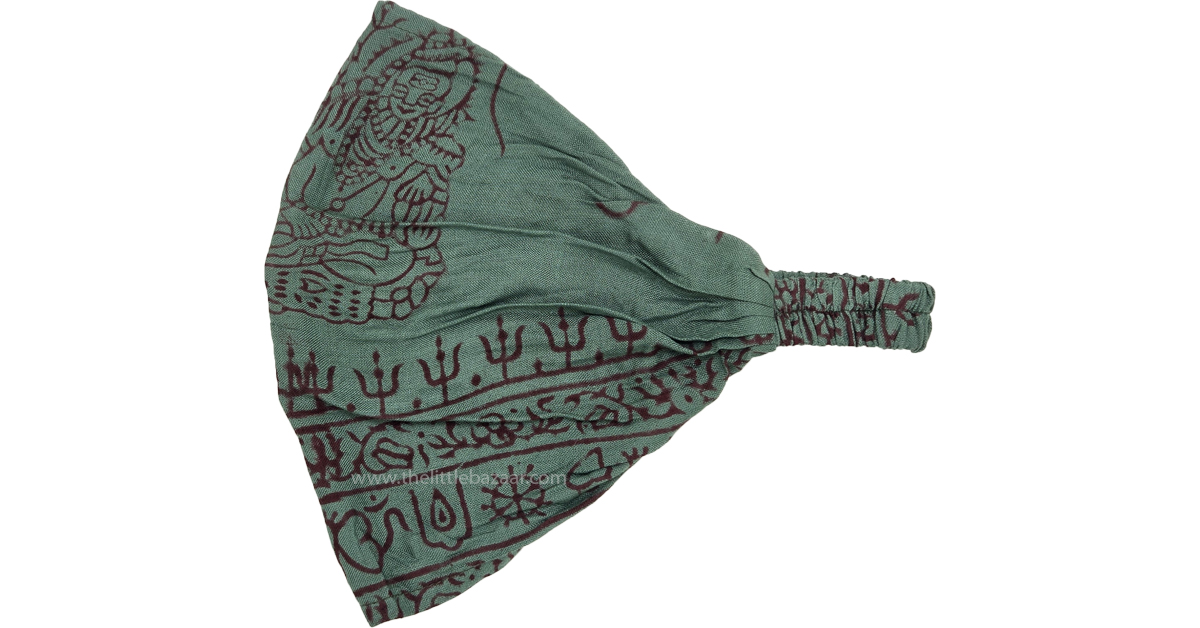Green Bean Hippie Cotton Headband | Accessories | Green | Yoga ...