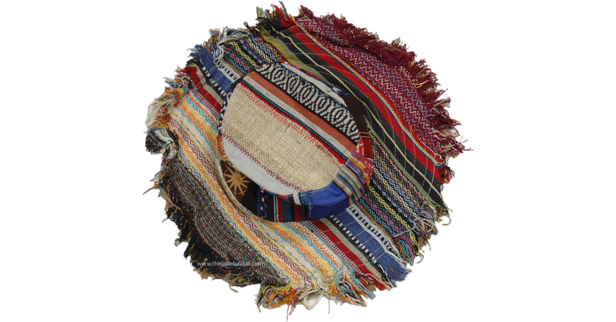 Multistripes Patchwork Country Fringe Hat | Accessories | Multicoloured ...