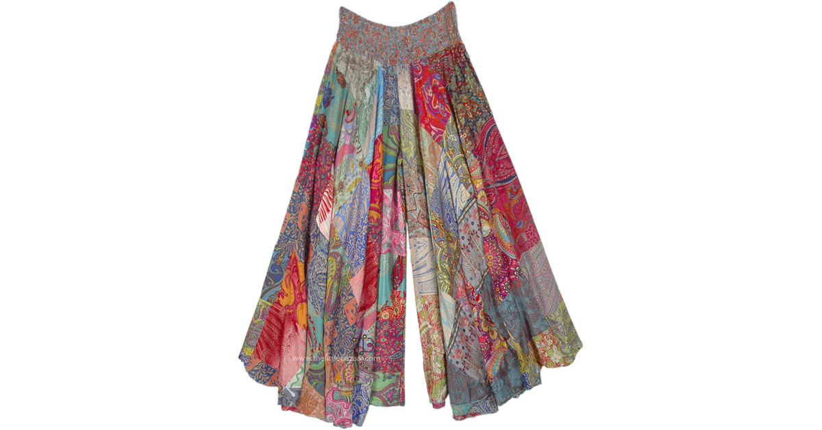 Nymphia Patchwork Split Skirt Pants | Multicoloured | Split-Skirts ...