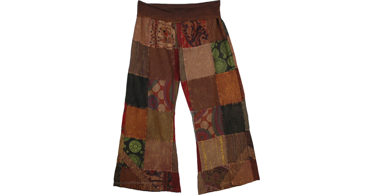 Yajna Patchwork Lounge Pants | patchwork,Split-Skirts-Pants