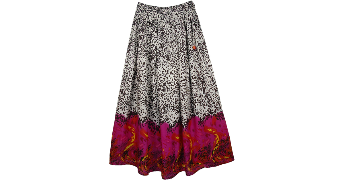 Sale:$11.99 Animal Printed Full Length Summer Skirt | Clearance ...