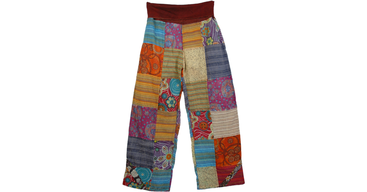 Yajna Patchwork Lounge Pants | Patchwork, Misses, Vacation, Printed