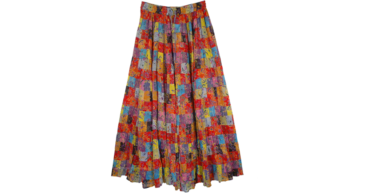 Spiced Cider Multi Color Floral Maxi Skirt | Multicoloured | Tiered ...