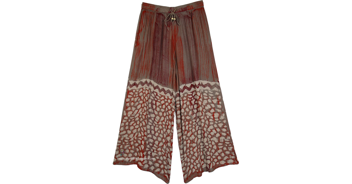 Ruby Dunes Jaipur Palazzo Resort Pants | Beige | Split-Skirts-Pants ...