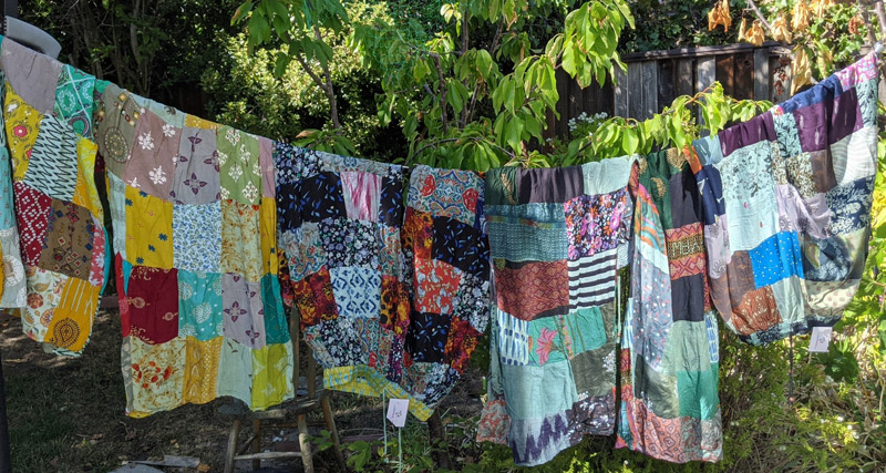 Wide Leg Hippie Green Patchwork Pants | Green | Split-Skirts-Pants ...