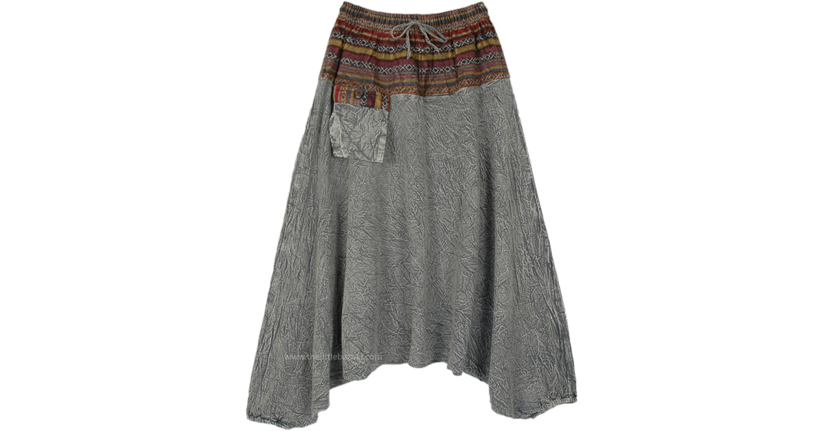 Sale:$19.99 Rocky Grey Hippie Aladdin Drop Crotch Cotton Pants ...