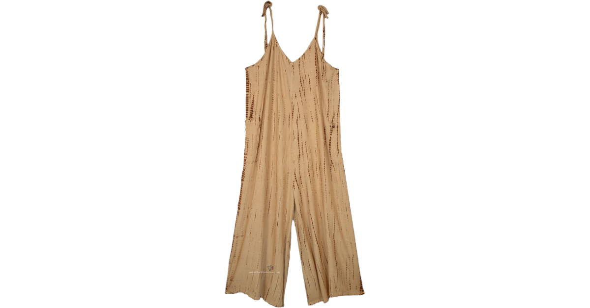 Beige Boolean Tie Dye Boho Overalls | Dresses | Beige | Tie-Dye, Bohemian