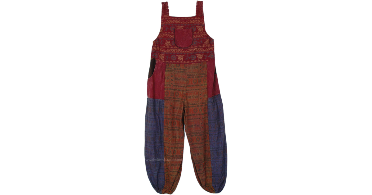 Boho Patchwork Om Hippie Bliss Overalls | Dresses | Multicoloured ...