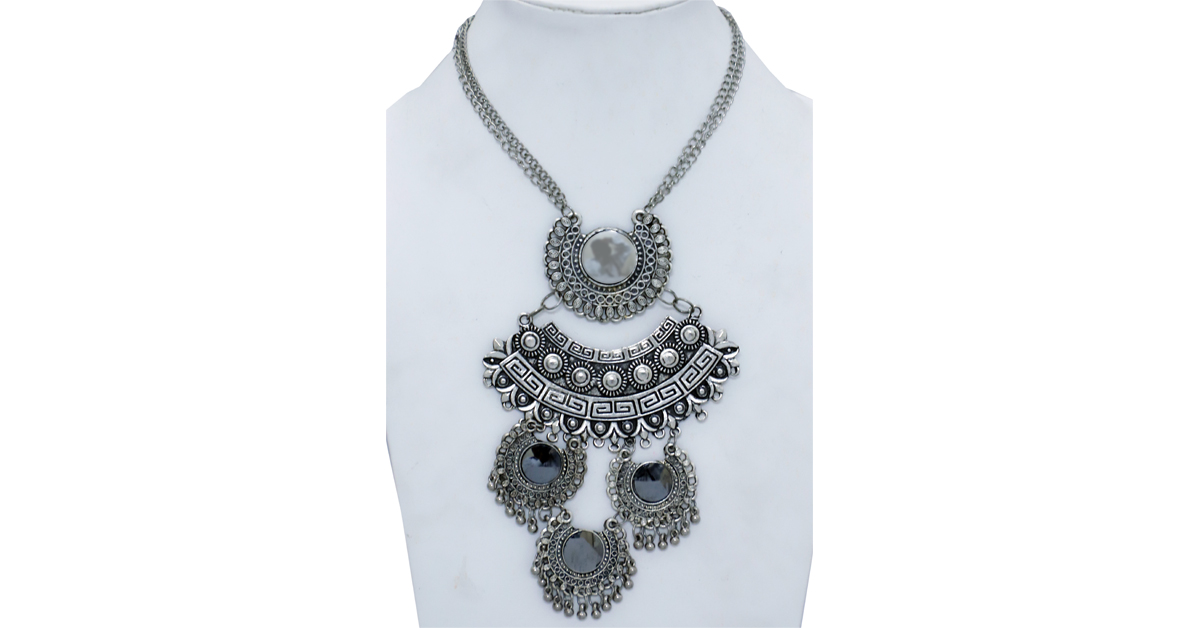 Oxidised simple necklace store