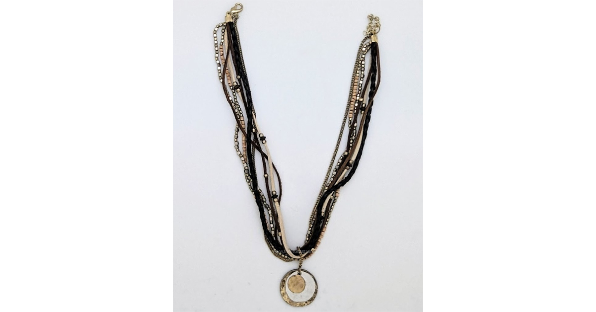 Earthy Brown Hippie Boho Multi Strand Disc Necklace Set | Jewelry ...