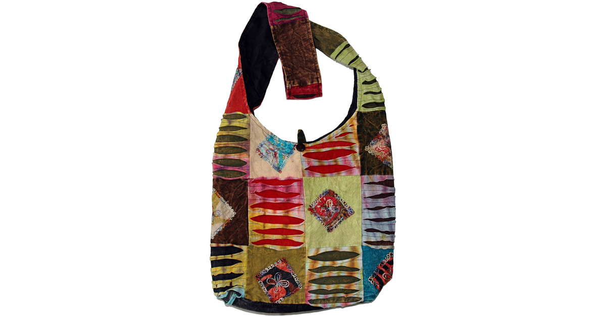 Bohemian Eclectic Tie Dye Shoulder Bag | Purses-Bags | Multicoloured ...