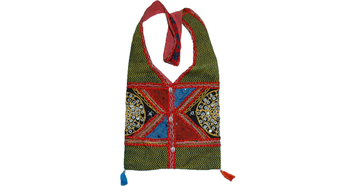 Ethnic Cotton Patchwork Handbag | Purses-Bags