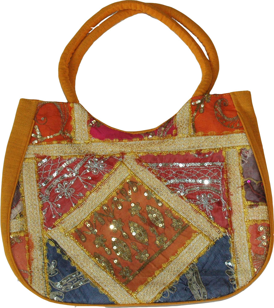 Sequined Handbag Ethnic Purse | Purses-Bags