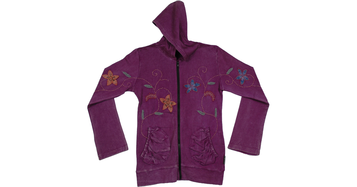 Purple Sense Embroidery Jacket | Scarf-Shawls | Jackets, Fall