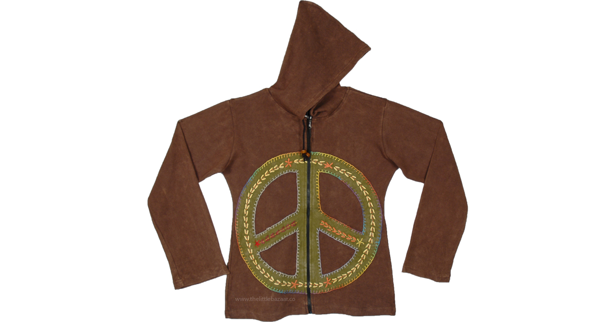 Peace and Tranquility Hoodie Layer Jacket | Scarf-Shawls | Red ...