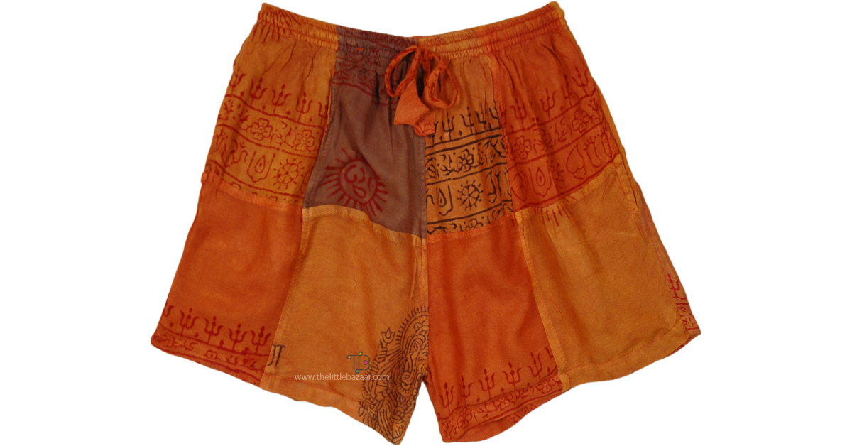 Sunshine Hippie Soft Cotton Comfort Shorts | Shorts | Brown | Bohemian ...