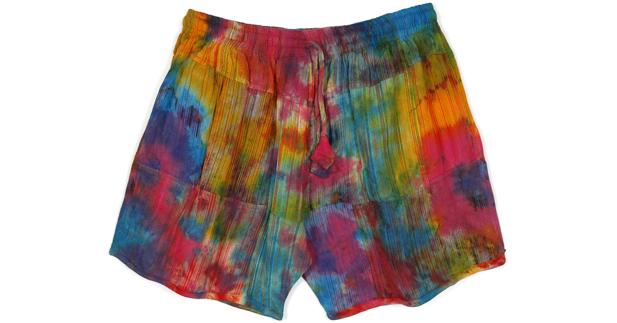 Festival Of Colors Tie Dye Shorts with Drawstring | Shorts ...
