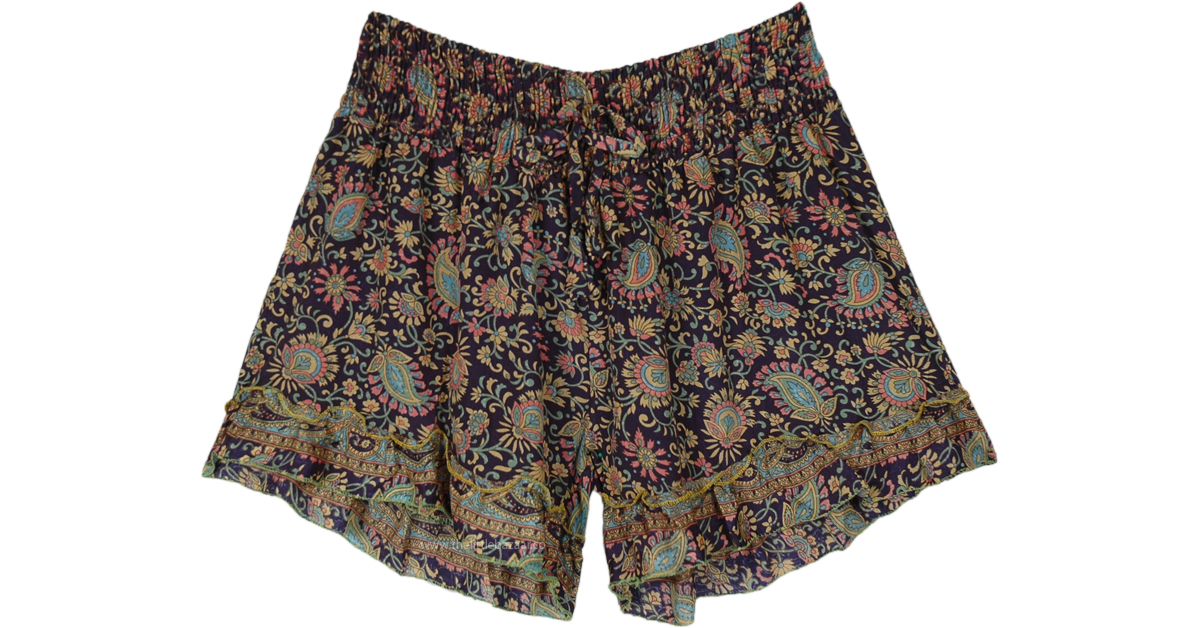 Unique Frilled Soft Sari Shorts - Assorted Pack Of 3 | Shorts ...