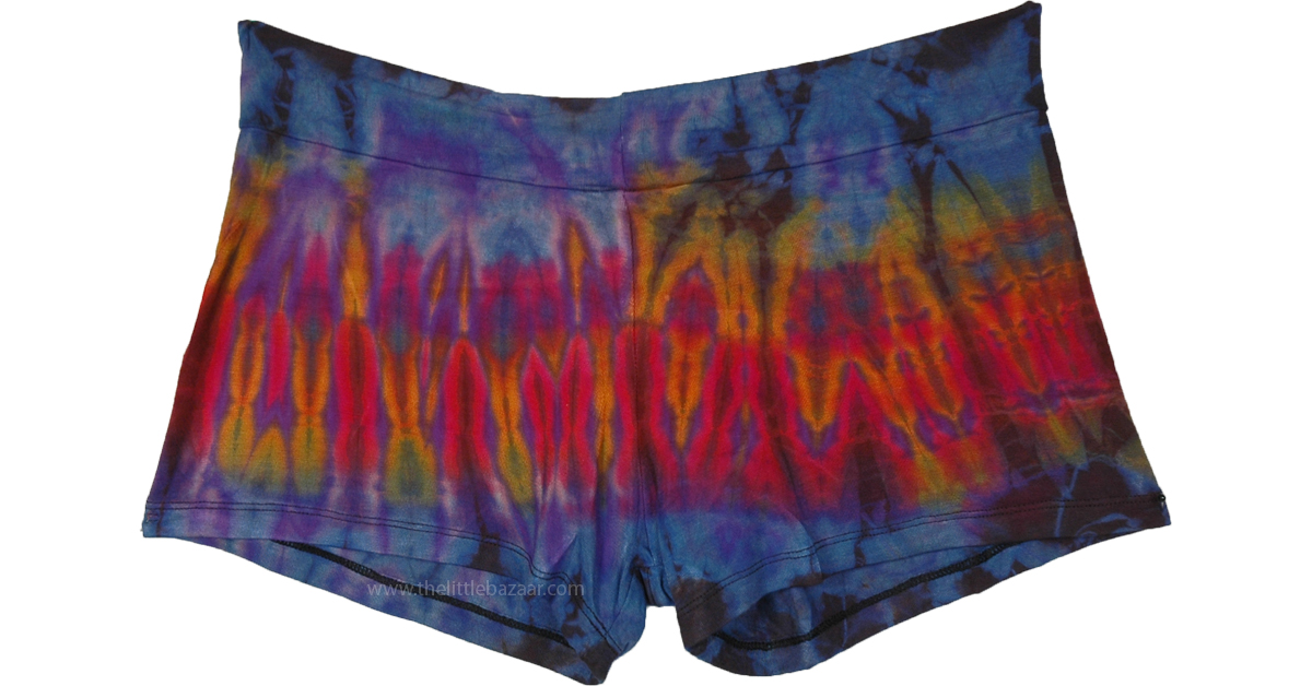 Pink Kaleido Stretchable Shorties | Shorts | Purple | Misses, Beach ...