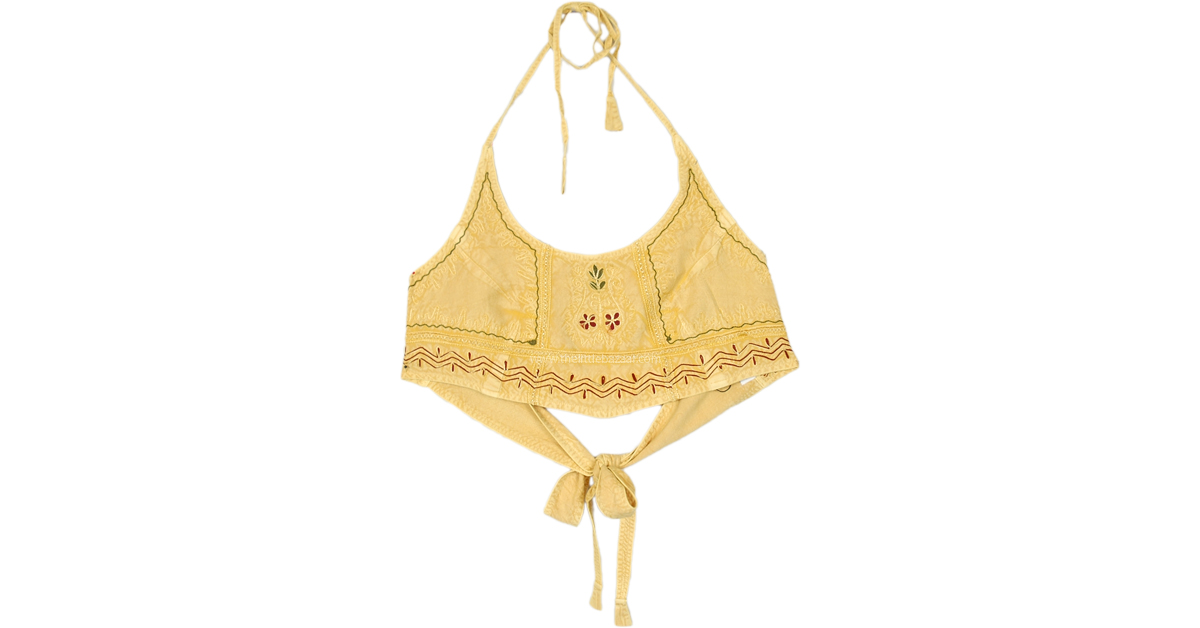 Golden Princess Halter Style Bralette Top | Tunic-Shirt | Gold ...